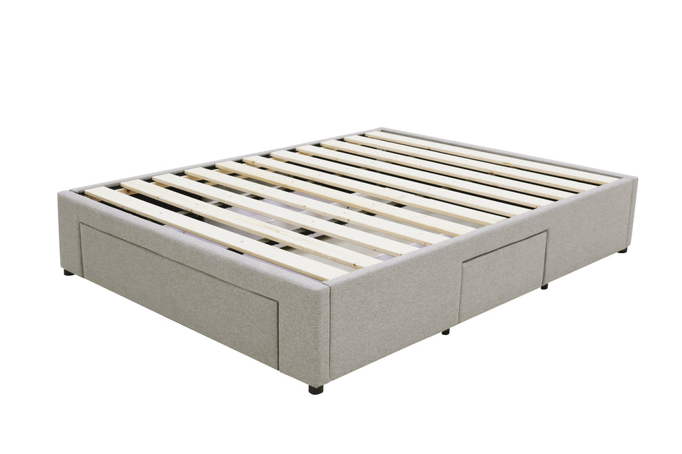 Bed Bases with 3 Drawers - Queen - Grey – Sleepcenter Beds - New Zealand
